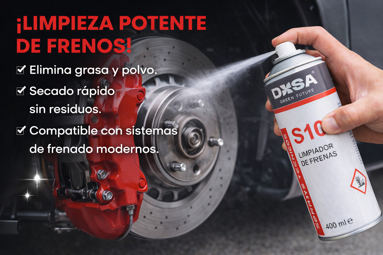 S-10 Limpiador De Frenos. Desengrasante De Secado Rápido | DXSA