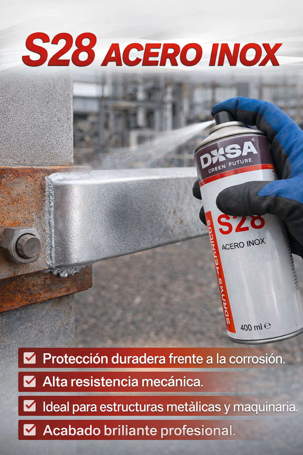 S-28 Acero Inox – Protección Anticorrosiva Resistente | DXSA