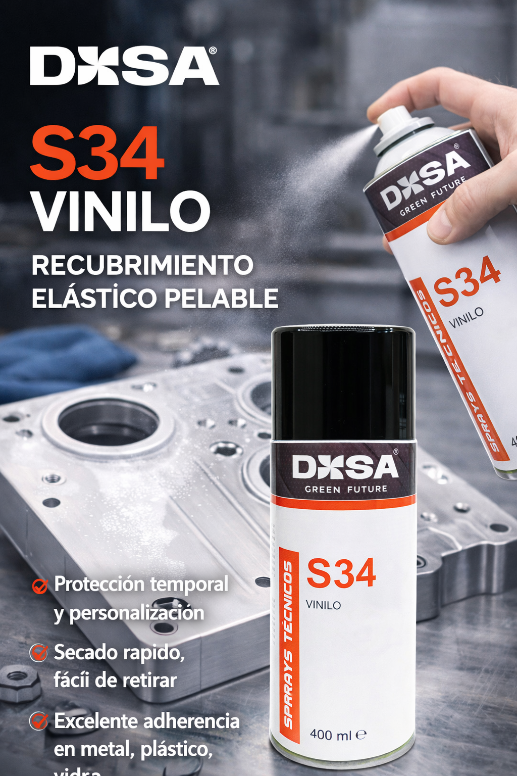 S-34 Vinilo: Recubrimiento Elástico Pelable De Secado Rápido Para ...